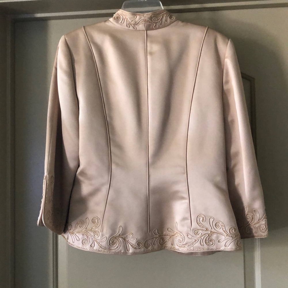 Js Collections 2-Pc Formal Champagne Jacket/Skirt - Gem